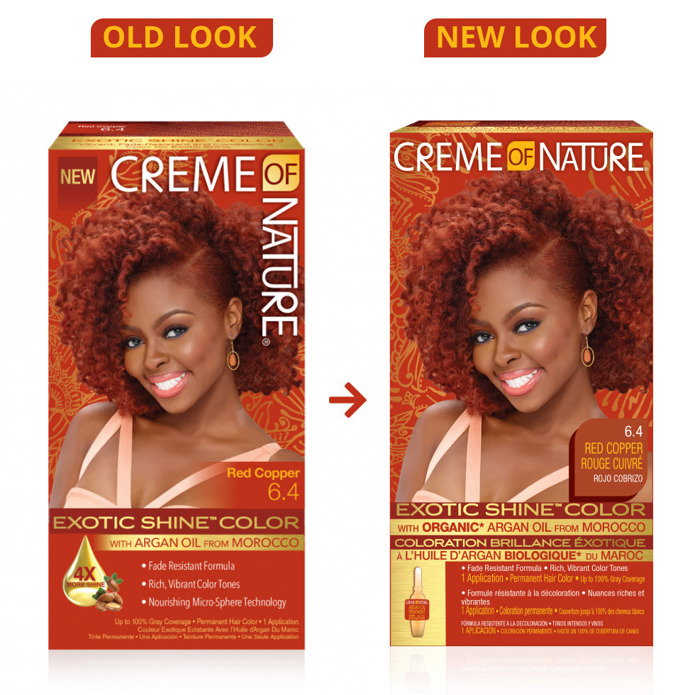 Copper Red Hair Dye - Exotic Shine Color| Creme of Nature